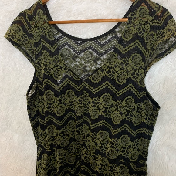 Joe Boxer | Dresses | Joe Boxer Womens Large Lace Dress Green Fully ...